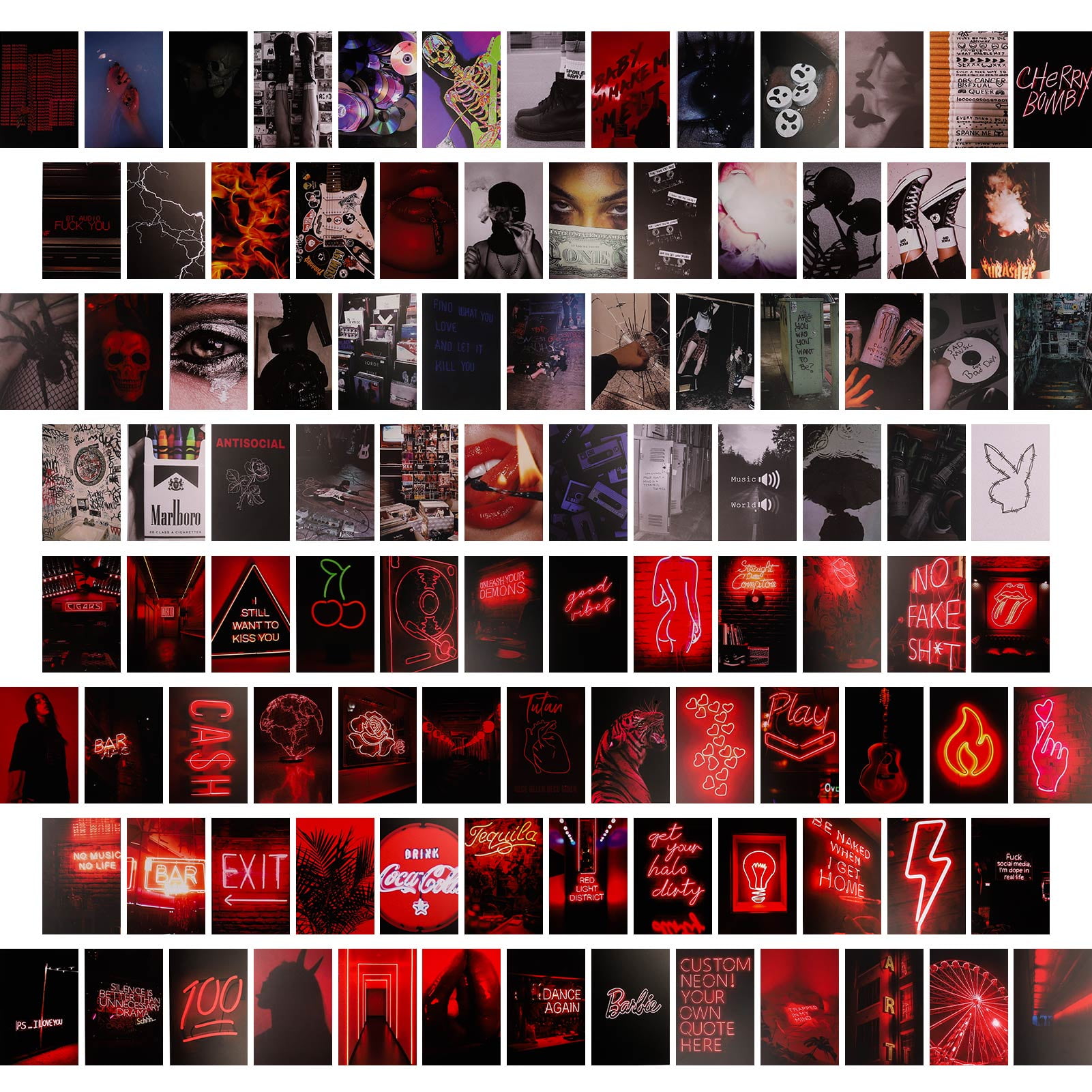 Buy Qweryboo Grunge Aesthetic Picture for Wall Collage, Cool Collage ...