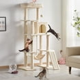 WSWJY Cat Tree, 63 Inches Multi-Level Indoor Cat Play Structure with ...