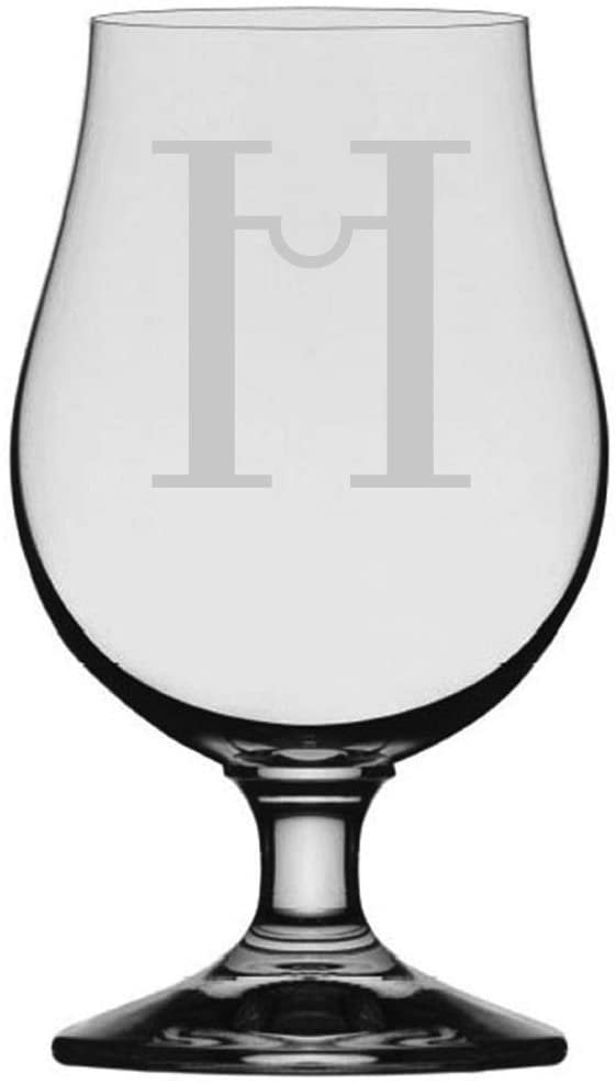 Celtic Etched Monogram Glencairn Crystal Iona Beer Glass Letter H ...