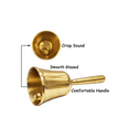 Super Loud Hand Barking Bell, Solid Brass Dinner Bell Gold - Walmart.com