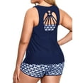 3 Piece Tankini Swimsuits For Women Plus Size Tummy Control Athletic