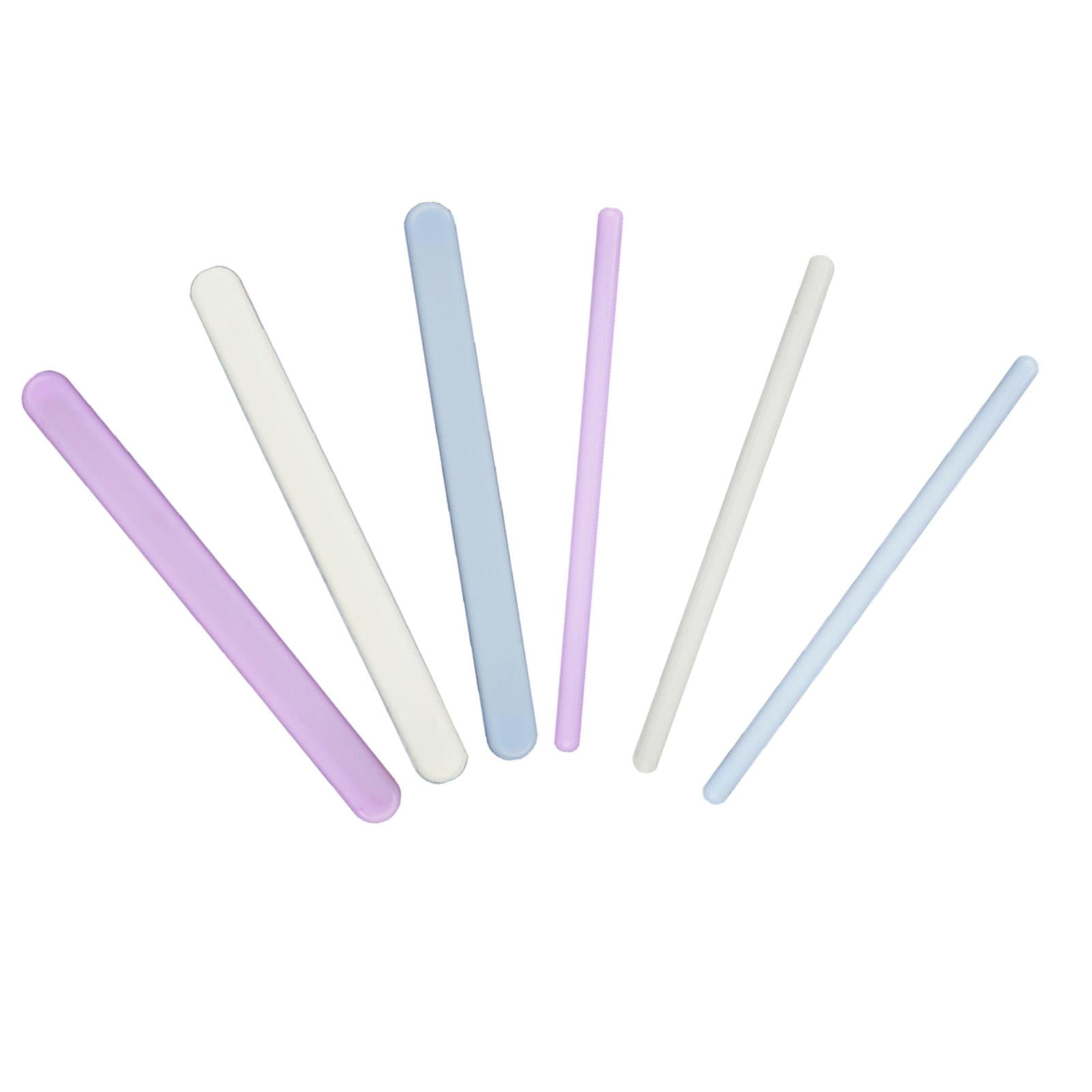 6 Pieces Silicone Stir Bar Flat Stirrer Round Stirring Rods for Resin ...