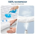 Fitted Waterproof Mattress Protector, Queen Size Cooling Bed Pad Cover ...