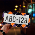Colorful Checkered Pattern Designs Aluminum License Plate Frame ...