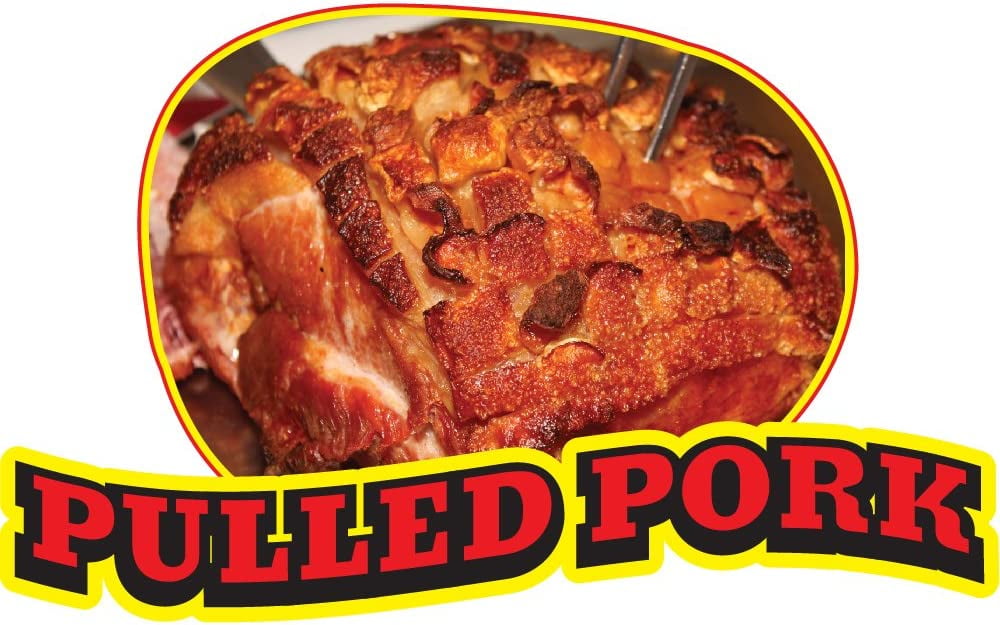 PULLED PORK SANDWICH 36" Concession Decal sign cart trailer stand ...