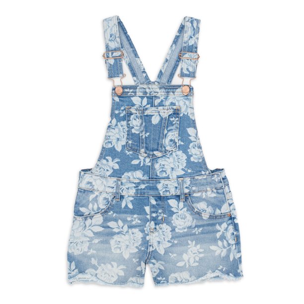 Jordache Girls Rose Print Shortall, Sizes XS-XXL - Walmart.com