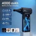 Compressed Air Duster for Computer Electronics, 110000RPM Cordless ...