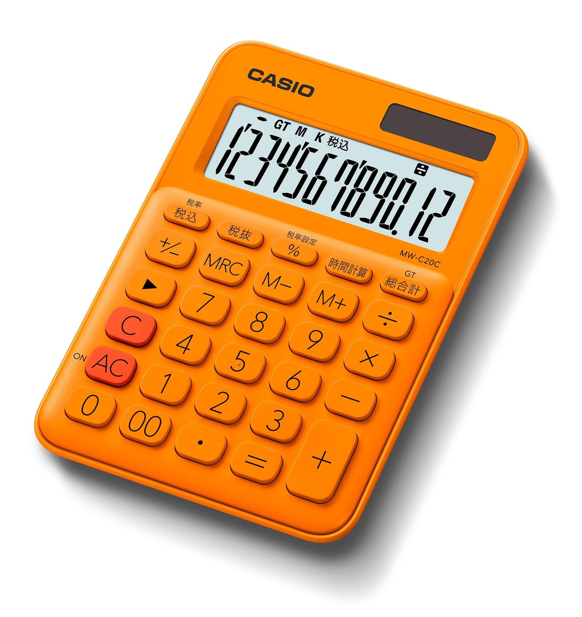 Casio CASIO Calculator 12 Digits Orange Mini Just Type MW C20C RG N casio-casio-calculator-12-digits-orange-mini-just-type-mw-c20c-rg-n