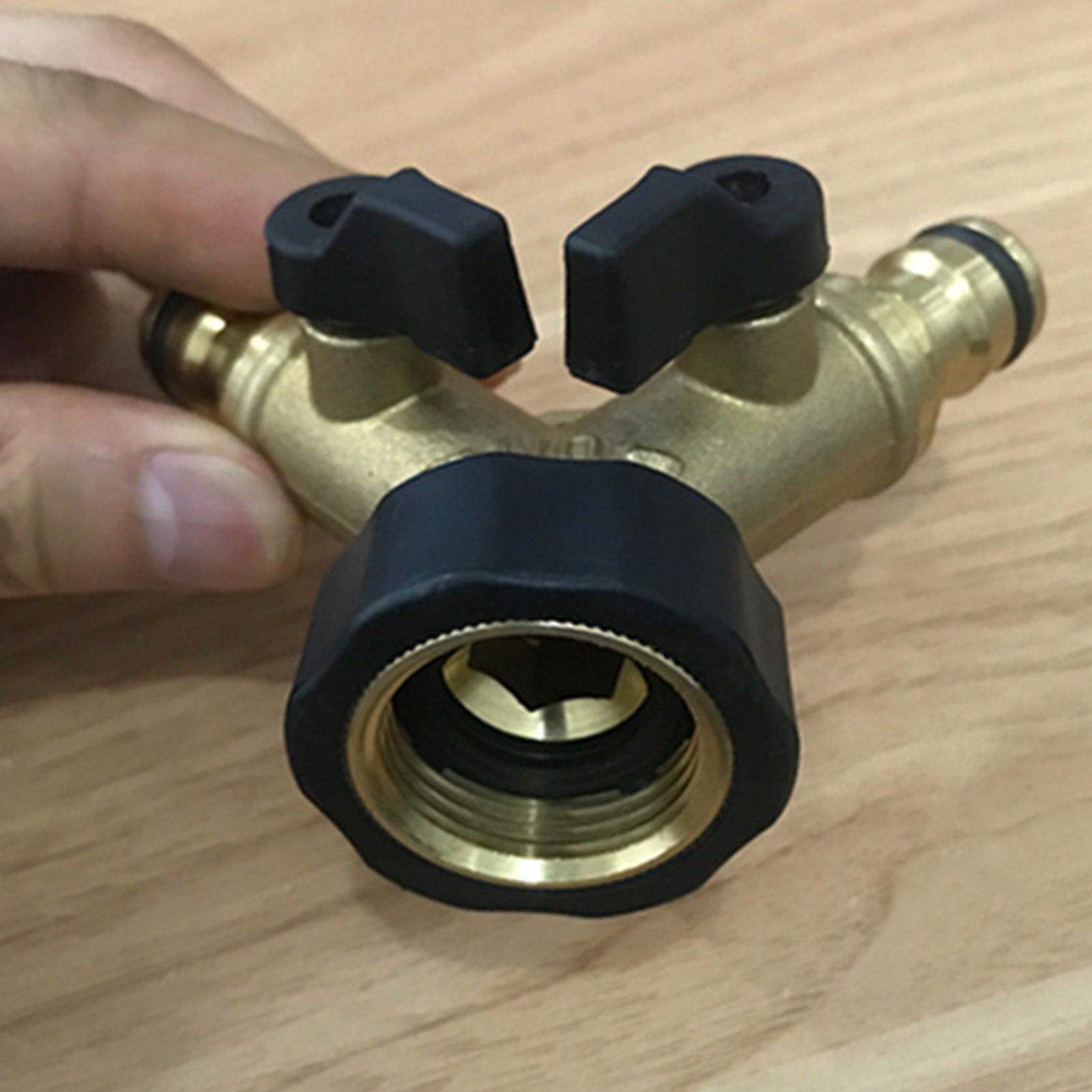 SPRING PARK 1/2 inch Brass Garden Hose Faucet Splitter Watering ...