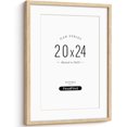 Minimalist 20x24 Picture Frame Matted to 16x20, Natural Solid Oak Wood ...