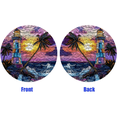 Acrylic Round Hanging Ornament Coastal Lighthouse Sunset Design, 1 Pack ...