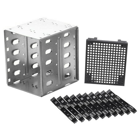 5.25 Inch to 5X3.5 Inch HDD Hard Drive Cage Rack DIY Hard Disk Box for ...
