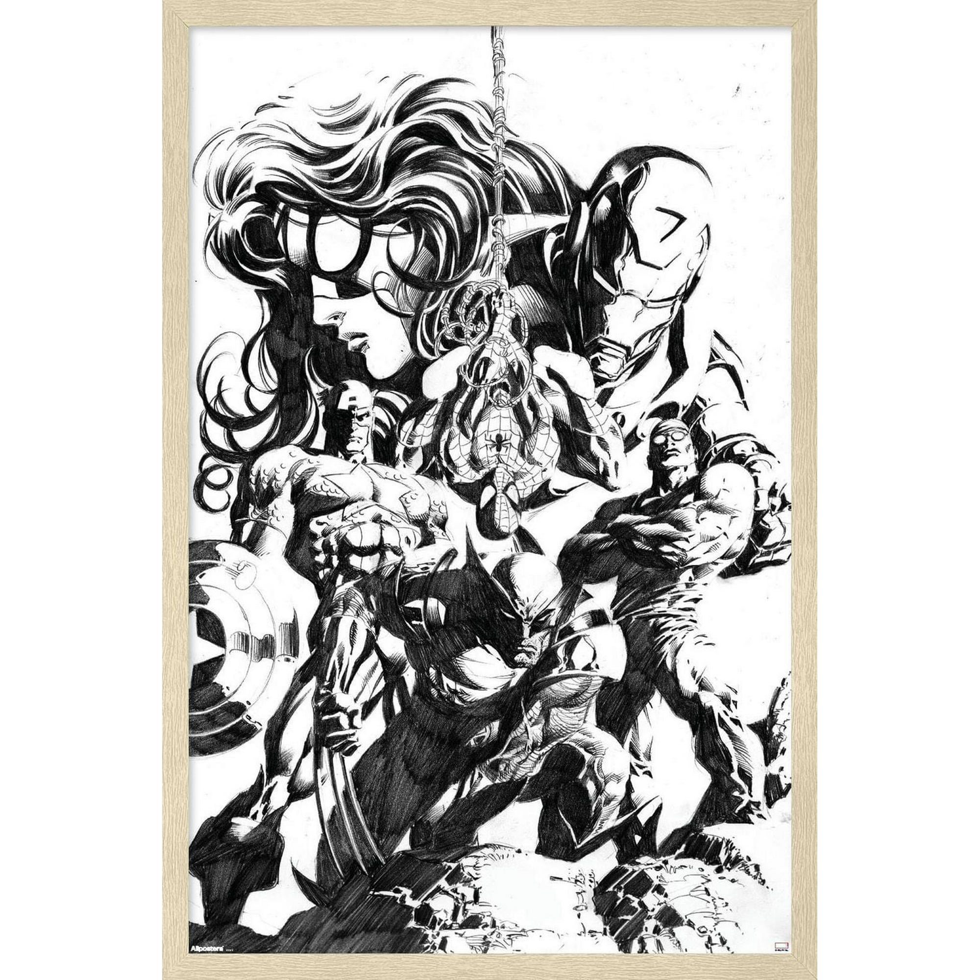 Click here for Trends International Marvel Sketch - Group Wall Po... prices