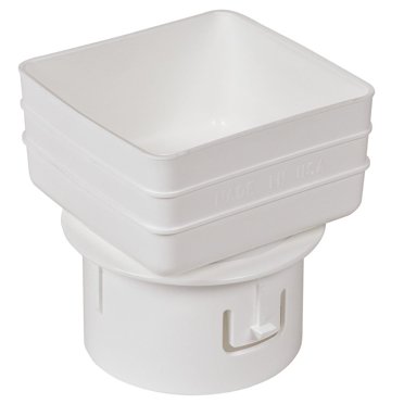 3x4 Downspout to Downspout Reducer to 2x3 - White - Walmart.com