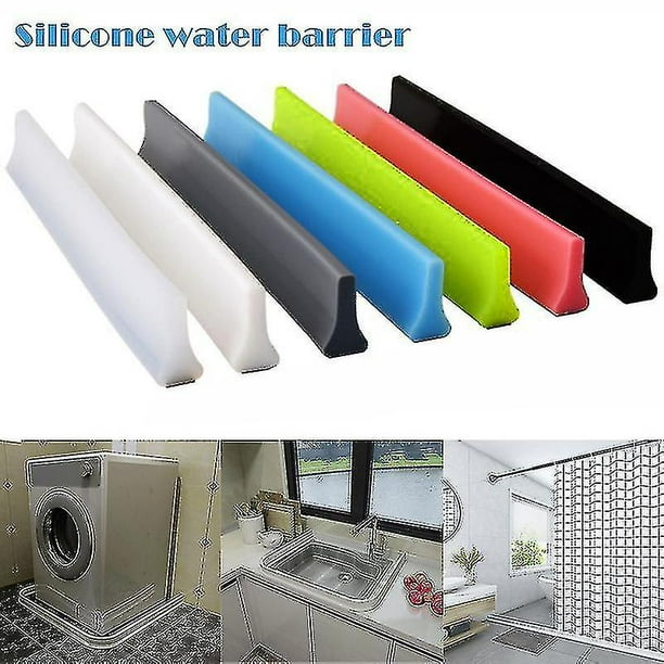 Foldable shower threshold dam shower barrier and retention system and ...