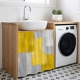 Abstract Graffiti Art Cabinet Curtains 35" W x 35" L Yellow Grey ...