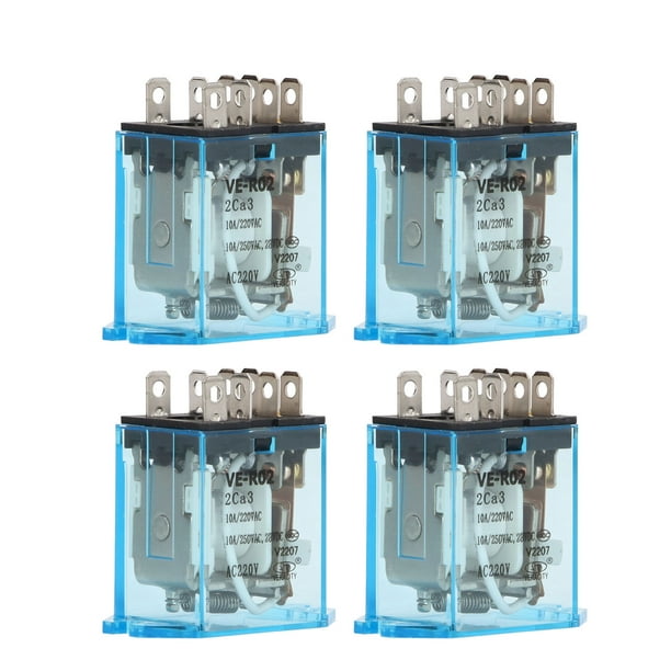 Relé de potencia de bobina, 4 piezas Relé de potencia electromagnética V Relé electromagnético ...