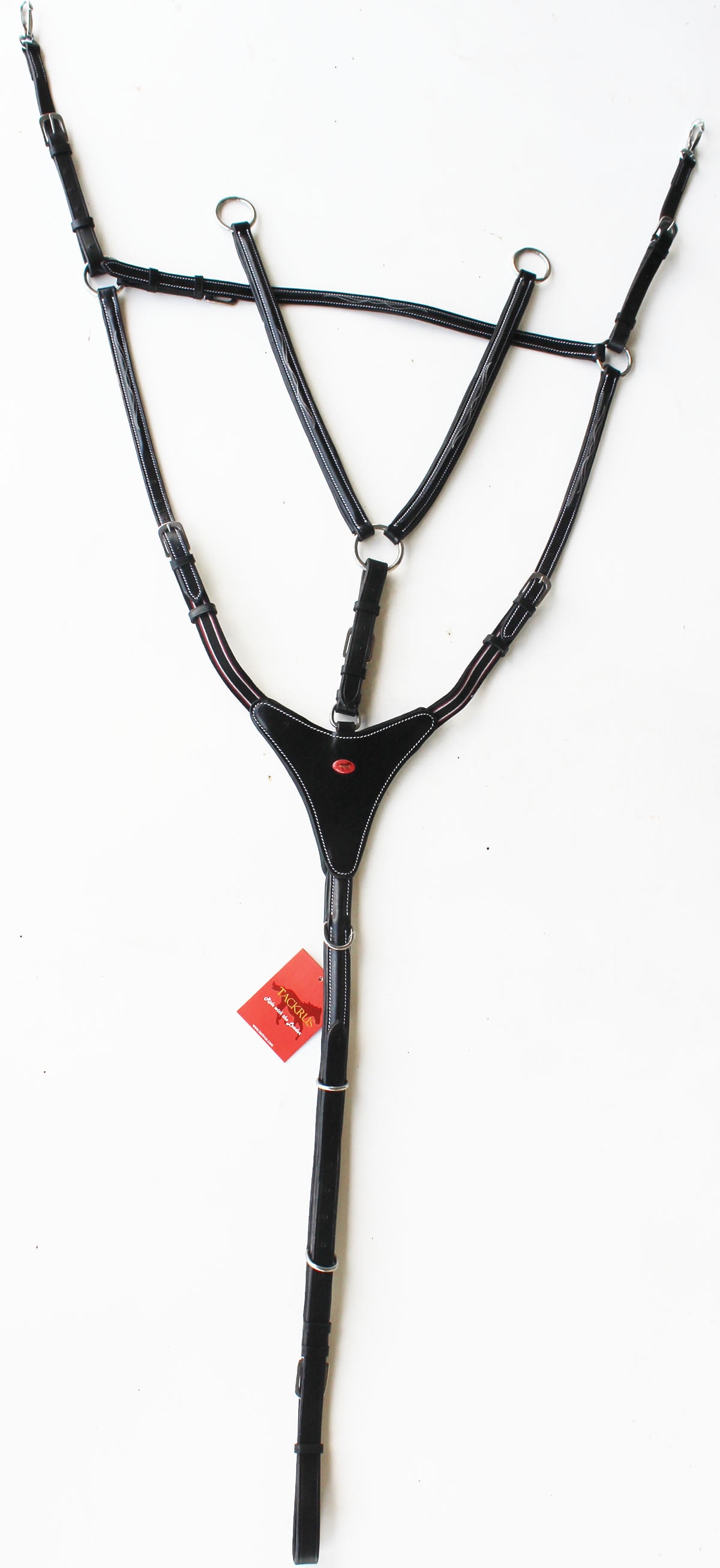 Horse English Padded Leather Riding Tack Fancy Stitching Black ...