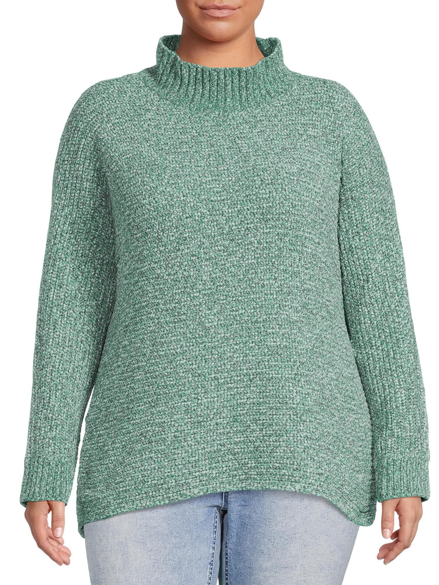Terra & Sky Women's Plus Size Ribbed Chenille Sweater - Walmart.com