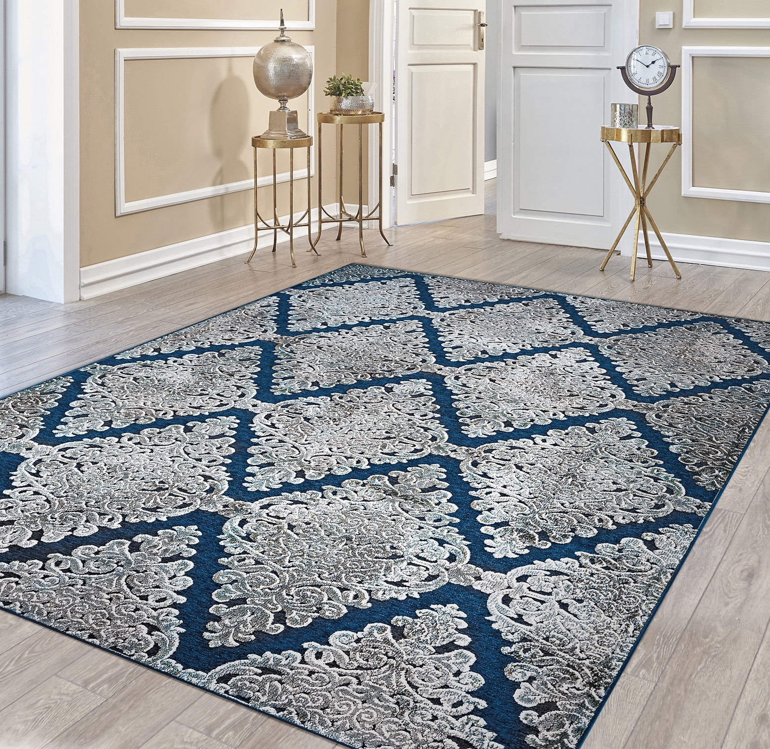Cir\xc3\xa9 Victoria Mansion Grey Area Rug - Multiple Sizes - Walmart.com