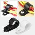 Cable Clamp,1 inch R-Type Cable Clip Wire Clamp,Nylon Wire Management ...