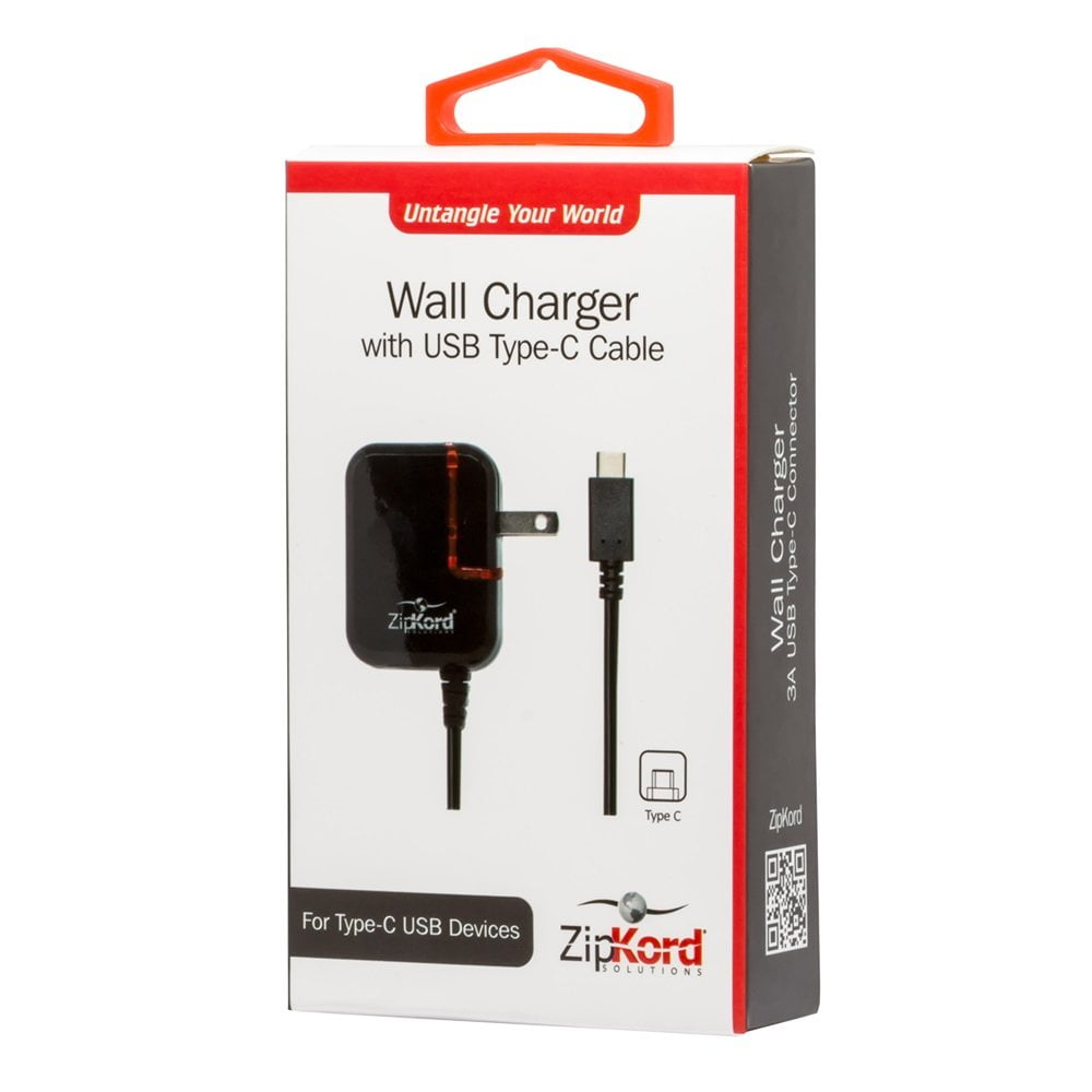 ZipKord USB Type C Wall Charger 5V/3A (5 feet long) - Universal ...