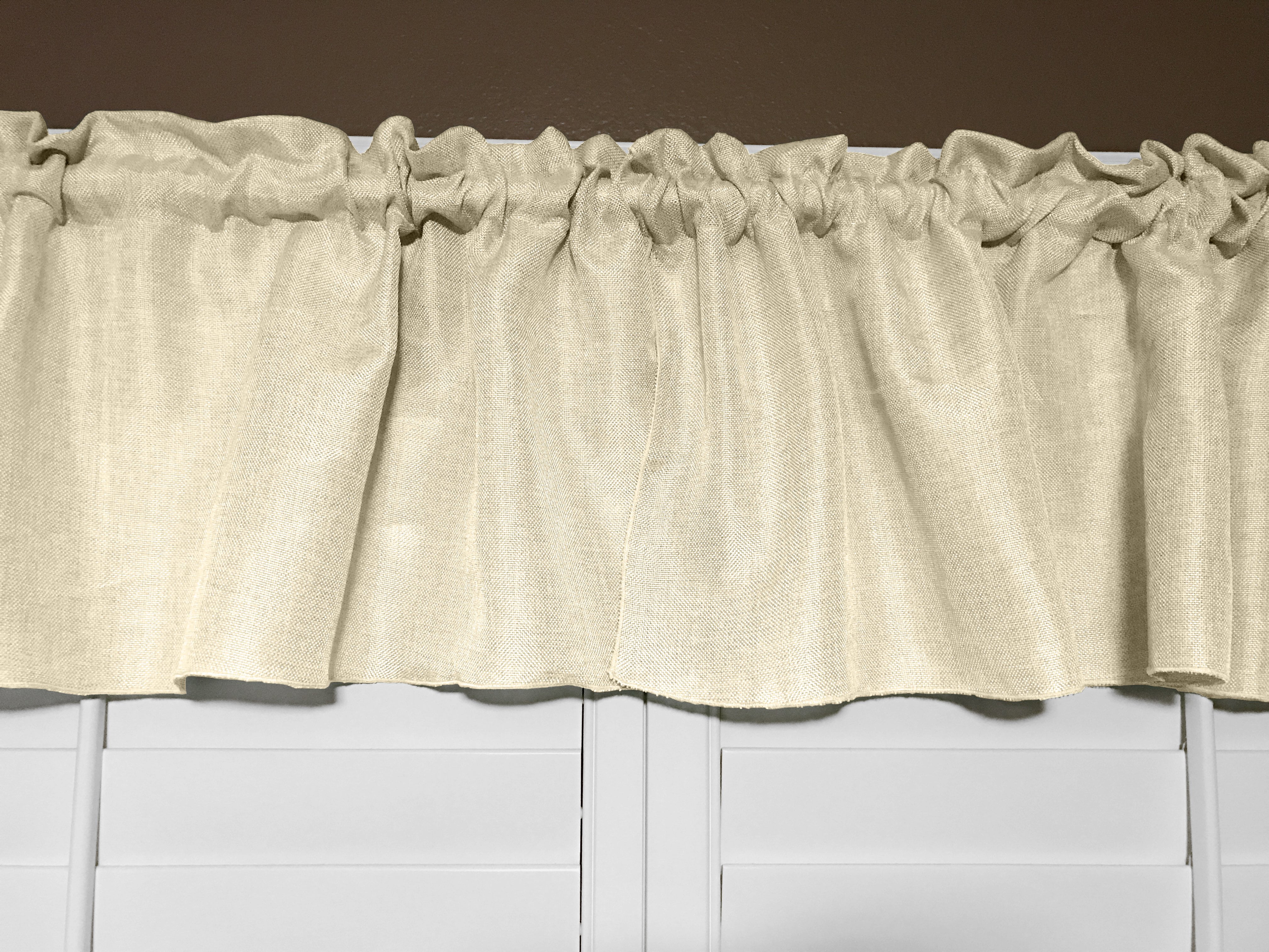 faux burlap window valance 58 wide ivory - Walmart.com