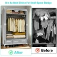 19mm Pipe Non-Woven Fabric Wardrobe with Hanging Space for Coats and ...