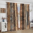 Barn Door Window Curtains, Rustic Farmhouse Western Wooden Board Design ...