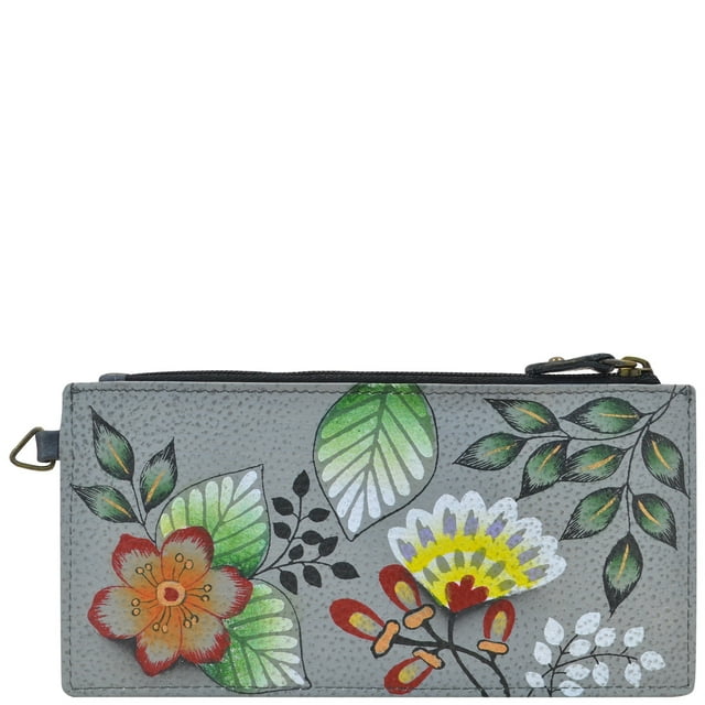 Anna by Anuschka Women's Hanpainted Leather Organizer Wallet - Walmart.com