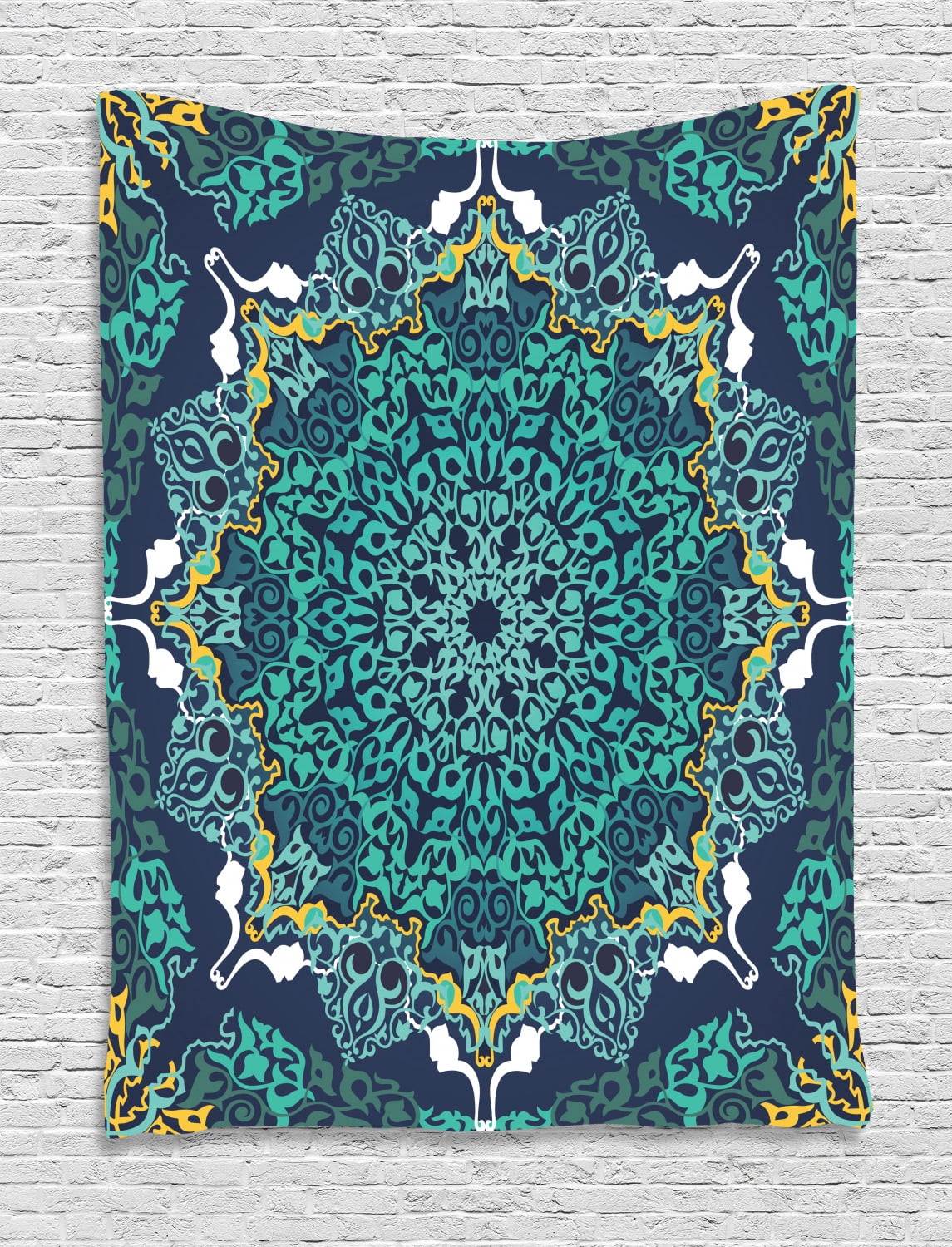 Turkish Pattern Tapestry, Authentic Motifs of Ottoman Culture Round and ...