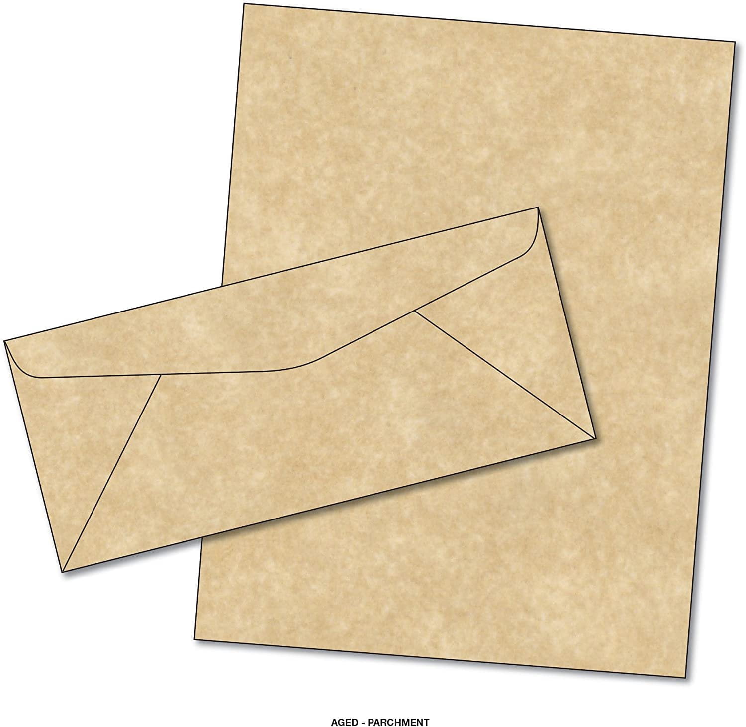 Parchment Matching Paper & Envelopes - Color: Aged - 50 Sets - Walmart.com