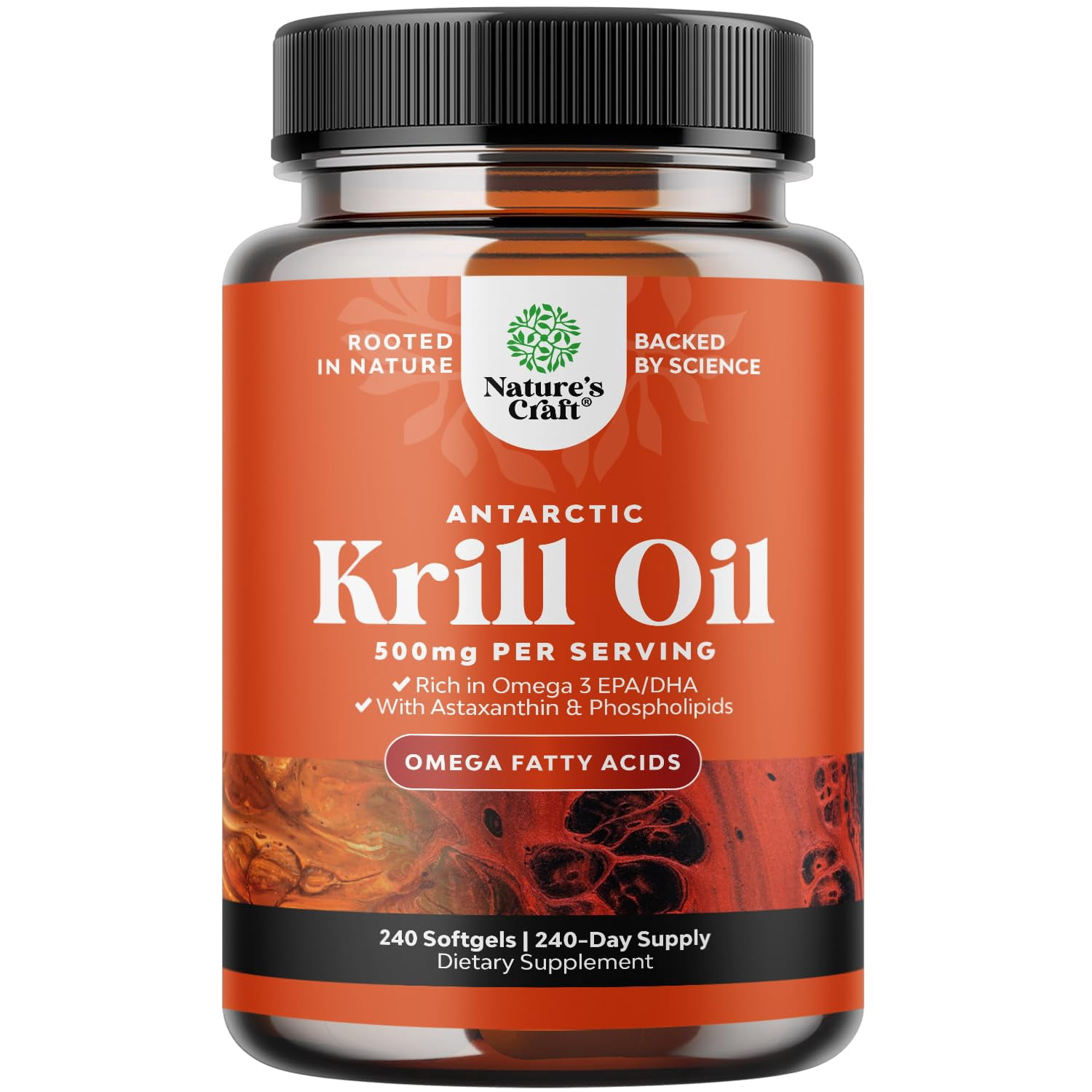 Suplemento de aceite de krill antártico de Natures Craft, 500 mg ...