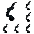 5 Pack Bulk Abstract Face Glasses Stands, Modern Human Silhouette ...