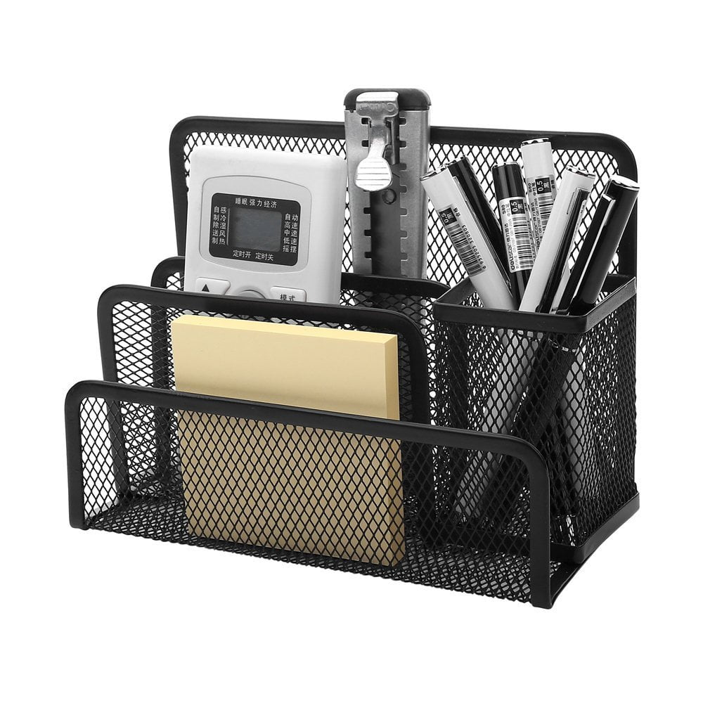 Pro Space Metal Mesh Desk Organizer Multi-Functional Office Pencil ...