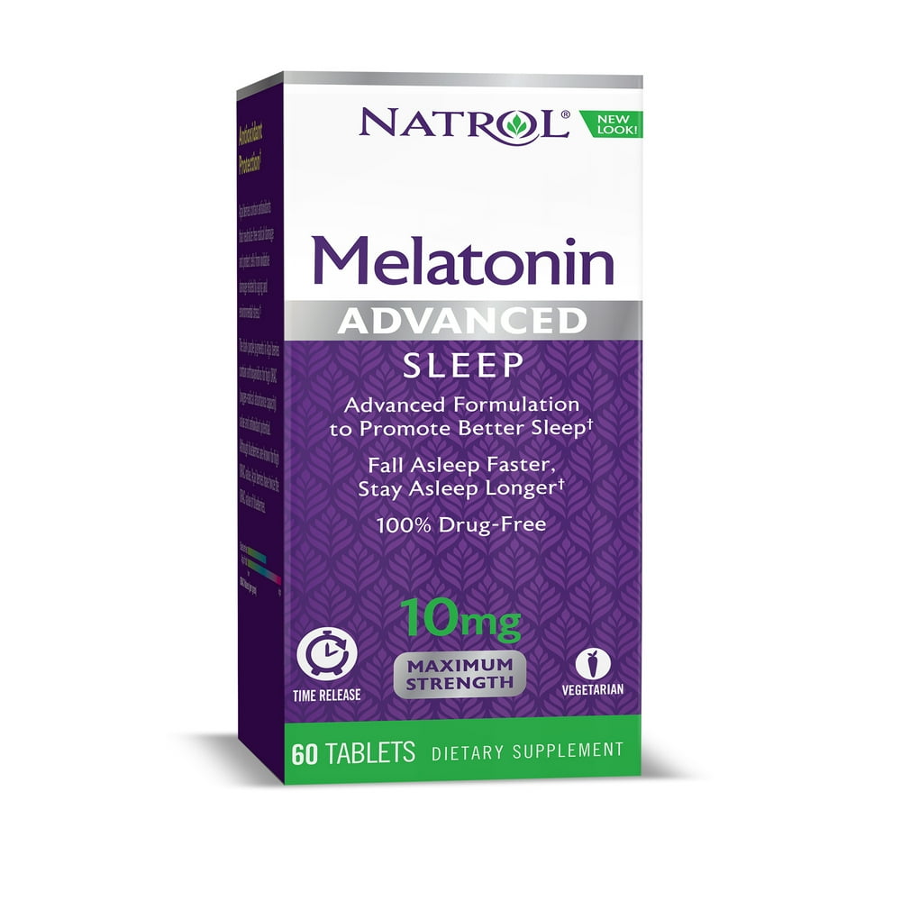Natrol Advanced Sleep Melatonin Time Released Tablets, 10 Mg, 60 Ct ...