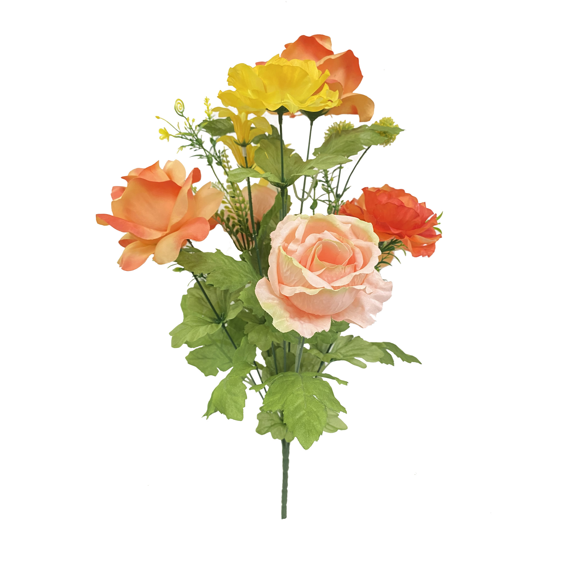 Mainstays 20" Artificial Pink MIxed Rose Bouquet - Walmart.com