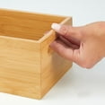 mDesign Kitchen Organizer Bamboo Pantry Storage Bin Box, Built-In ...