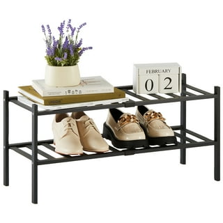Simplify 10-Tier 50 Pair Shoe Rack, Grey - Walmart.com
