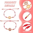 6pcs Adjustable Cord Bracelet Benedict Medal Bracelet Red String ...