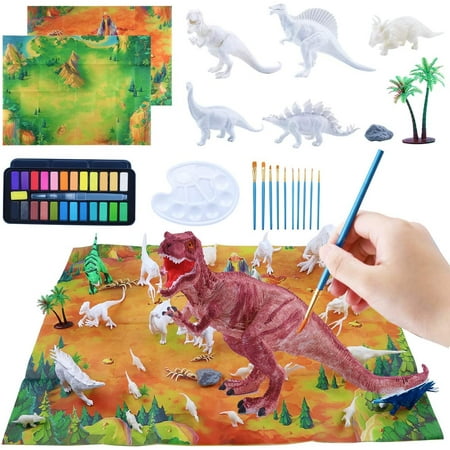 Paint Your Own Dinosaur Toys Complete KIT for Kids Ages 5 Plus ...