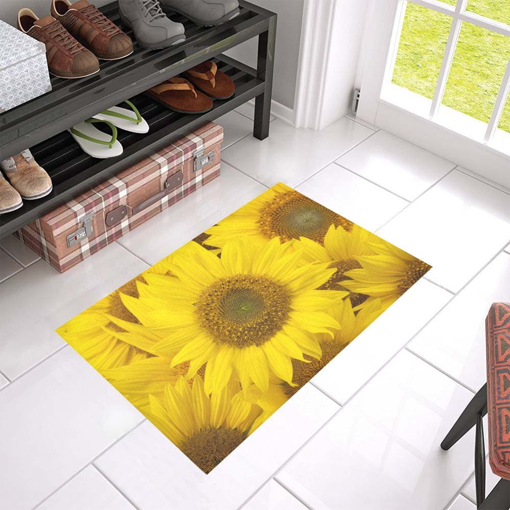 MKHERT Sunflowers Closeup Doormat Rug Home Decor Floor Mat Bath Mat 23 ...