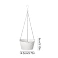 White Plastic Hanging Planter Basket 10x7cm, Indoor Outdoor Aerial ...