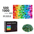 Colorful, Building Block Puzzle 500pcs/1000pcs Large Puzzle Game Gift ...