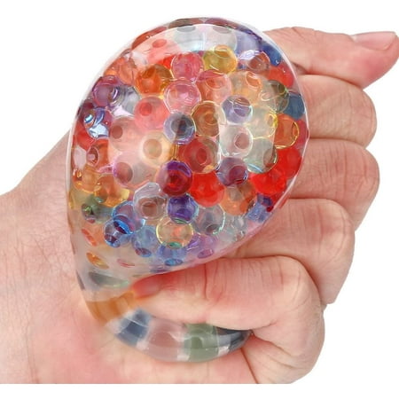 Spongy Rainbow Ball Toy,Soft Novelty Hand Grip Pressure Ball,Squeezable ...
