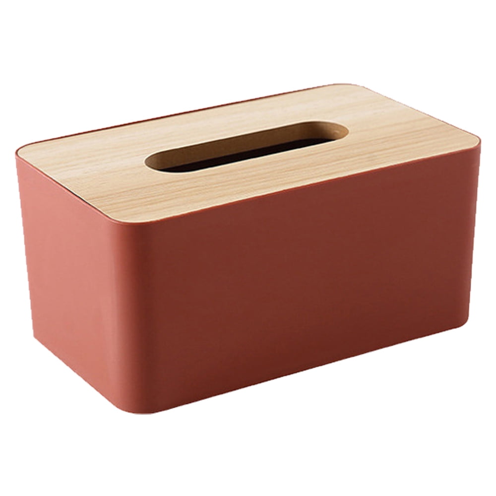 Wood Tissue Box Cover for Paper Facial Tissues, Wooden Rectangular ...