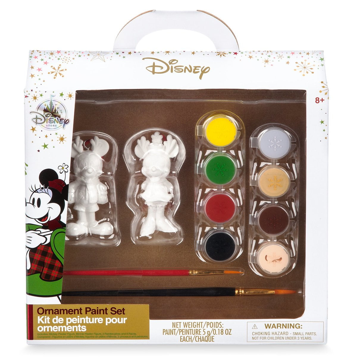 Disney Store Share the Magic Christmas Mickey Minnie Ornament Paint Set ...