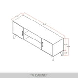 Castle Place Timeless TV Stand Console for TVs up to 65", Brown ...