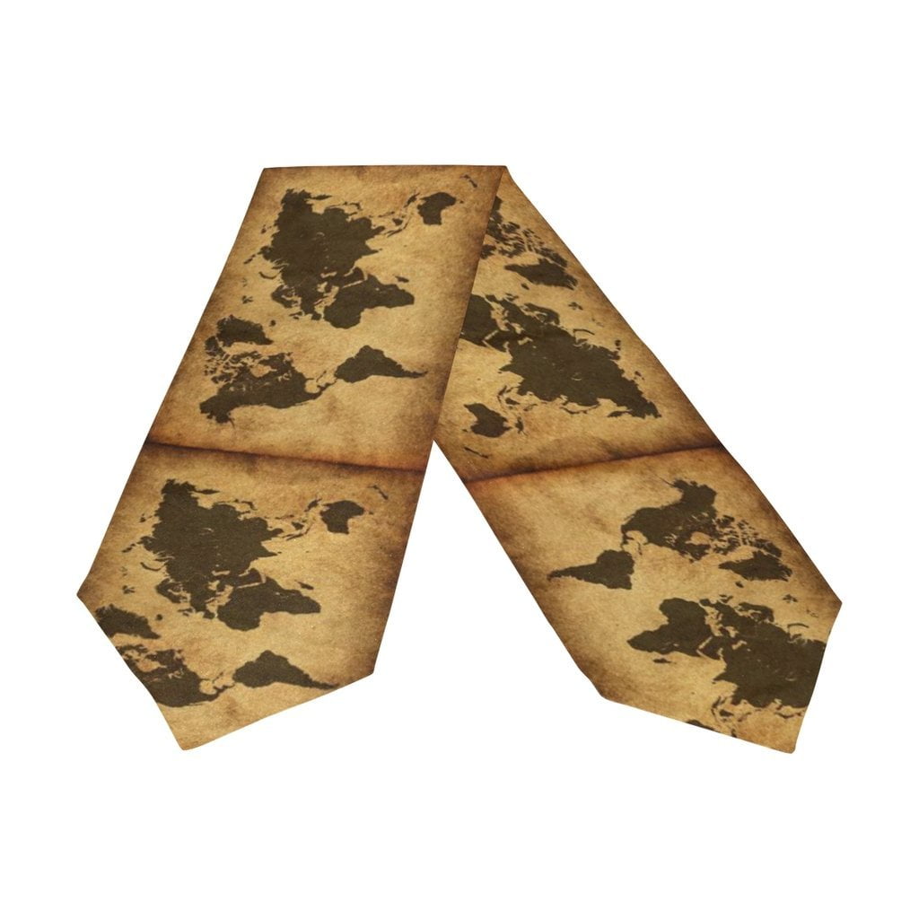 POPCreation Vintage World Map Table Runner 13x70 Inches Mutilcolor ...