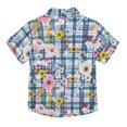 Dailycode Small Short Sleeve Button Down Shirts Summer Flowers and ...